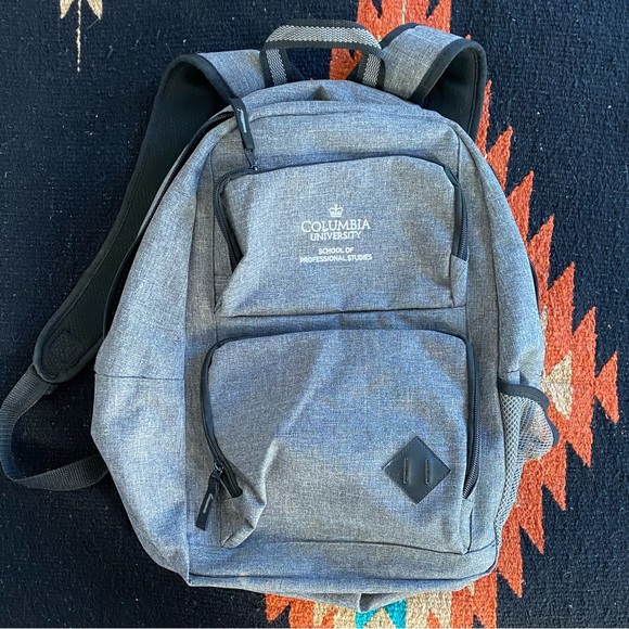 Leeds | Bags | Leeds Retro Ivy League Columbia Gray Commuter Backpack W ...